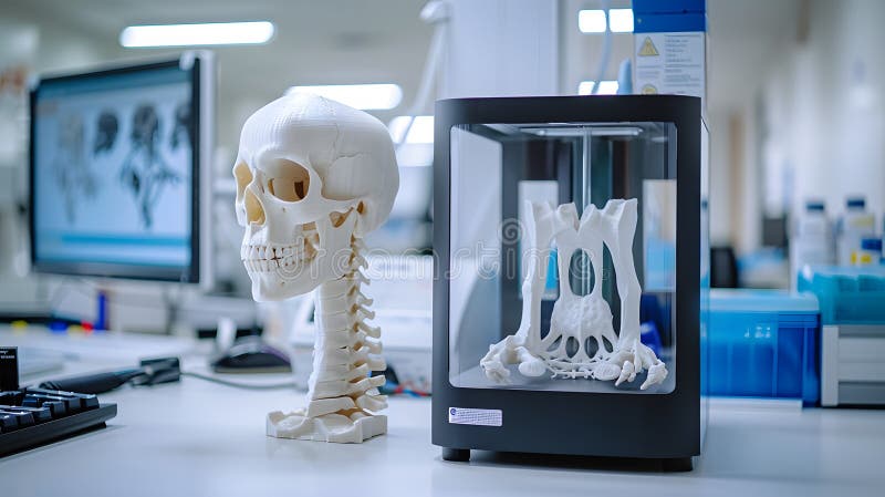 Printing of Medical Implants a Lab Setting Where. Stock Illustration ...