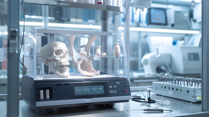 Printing of Medical Implants a Lab Setting Where. Stock Illustration ...