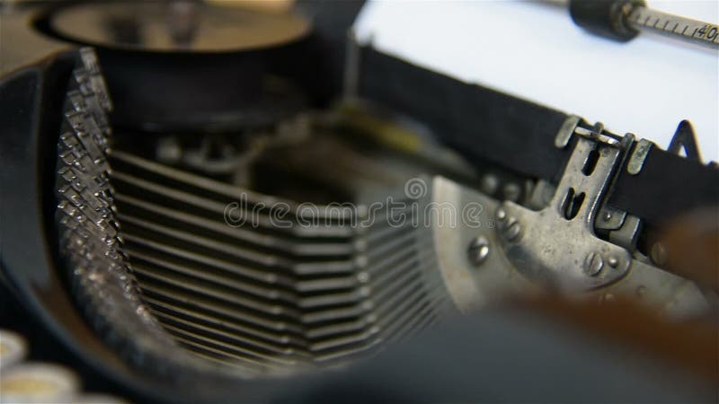 Printing on Old Typewriter. Stock Footage - Video of intellectual ...