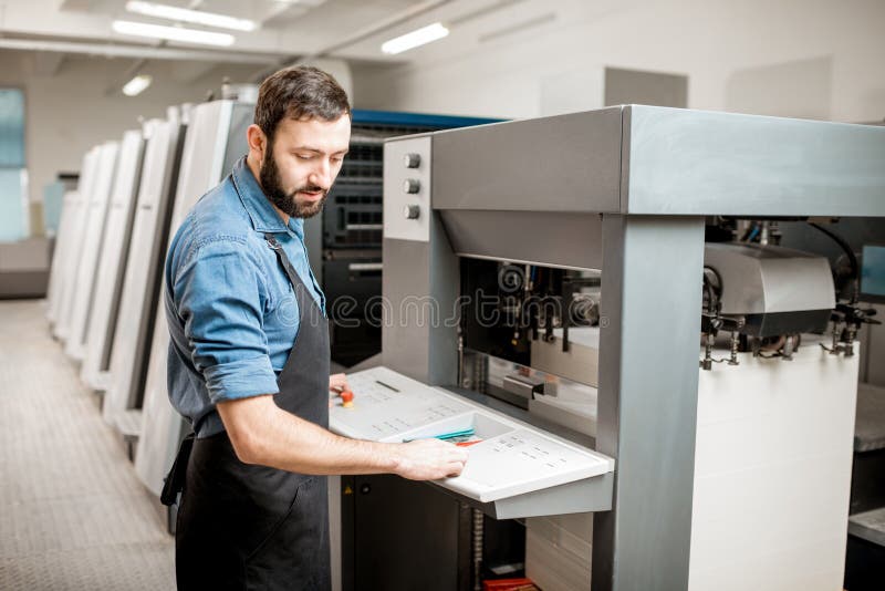 Printing Operator Working at the Manufacturing Stock Photo - Image of ... Printing Operator Working at the Manufacturing Stock Photo - Image of ...