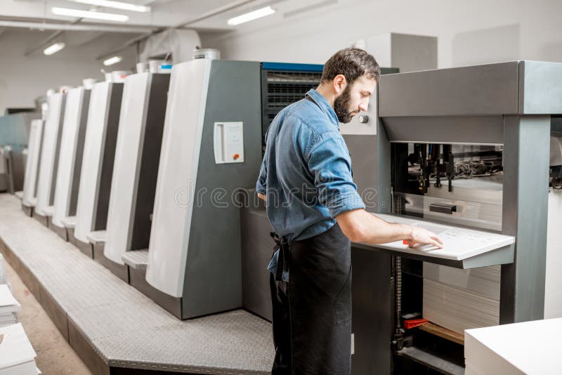 Printing Operator Working at the Manufacturing Stock Image - Image of ... Printing Operator Working at the Manufacturing Stock Image - Image of ...