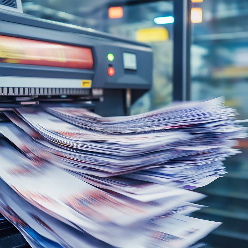 Printing Overload stock illustration. Illustration of office - 355021195