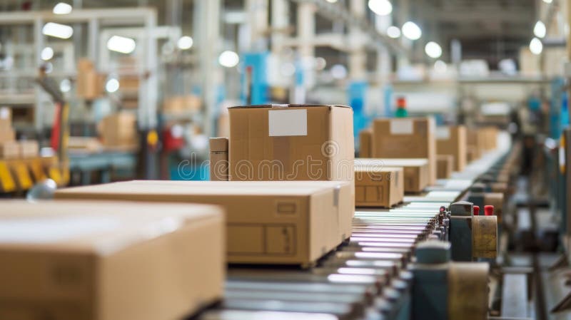 A Printing and Packaging Factory with Machines Printing and Folding ...