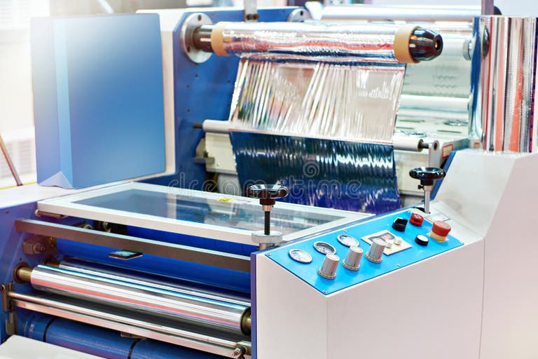 Printing and Packaging Machine Stock Image - Image of printing, label ...