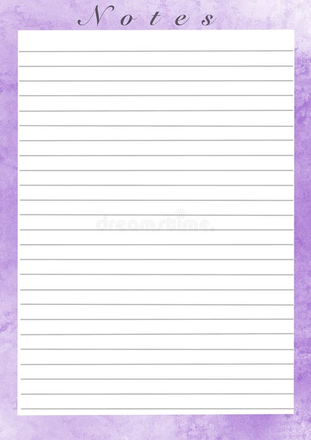Printing Paper Note, Optimal A4 Size. Lined Paper for Notebook, Diary ...