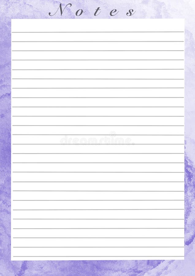 Printing Paper Note, Optimal A4 Size. Lined Paper for Notebook, Diary ...