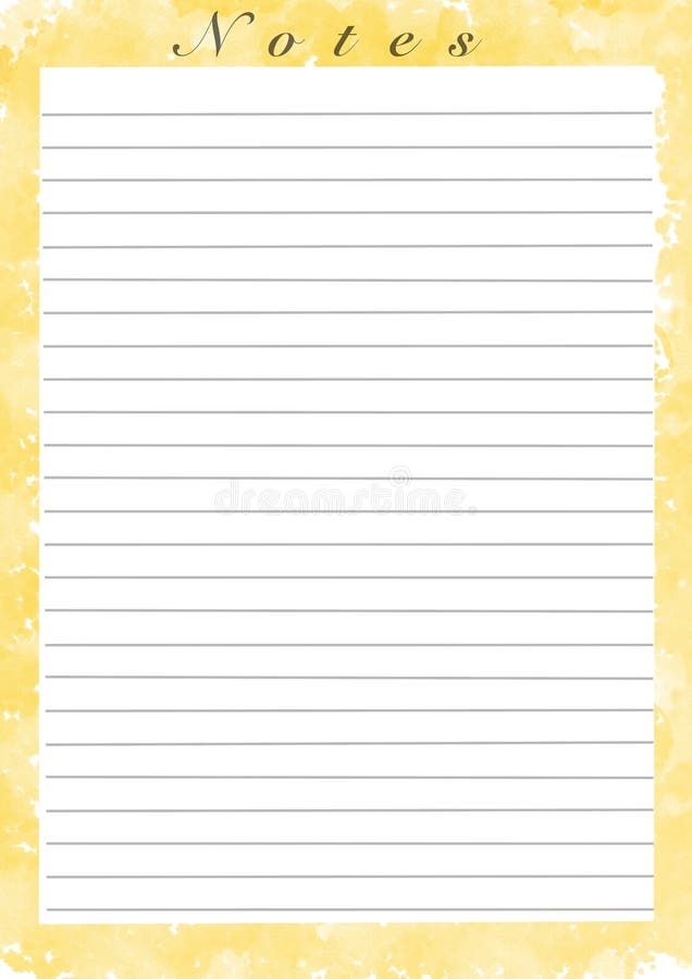 Printing Paper Note, Optimal A4 Size. Lined Paper for Notebook, Diary ...