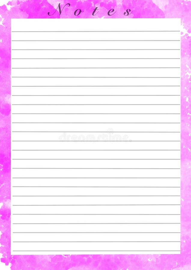 Printing Paper Note, Optimal A4 Size. Lined Paper for Notebook, Diary ...