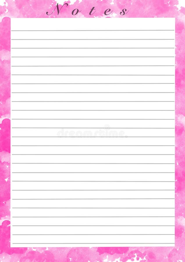 Printing Paper Note, Optimal A4 Size. Lined Paper for Notebook, Diary ...