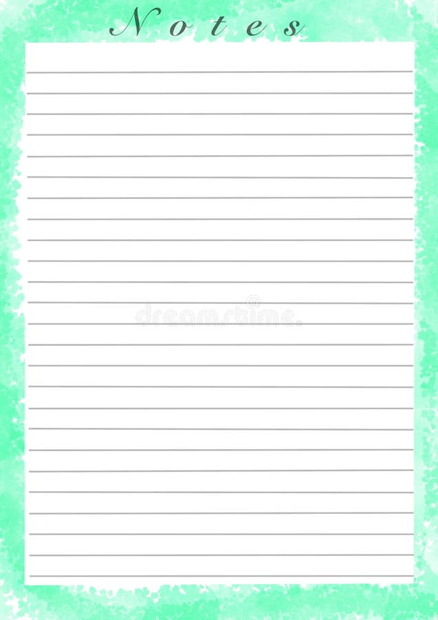Printing Paper Note, Optimal A4 Size. Lined Paper for Notebook, Diary ...