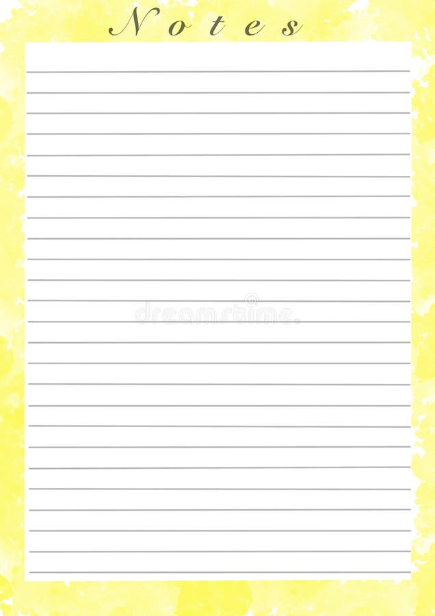Printing Paper Note, Optimal A4 Size. Lined Paper for Notebook, Diary ...