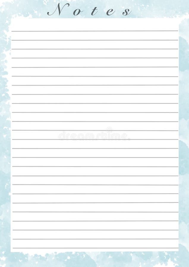 Printing Paper Note, Optimal A4 Size. Lined Paper for Notebook, Diary ...