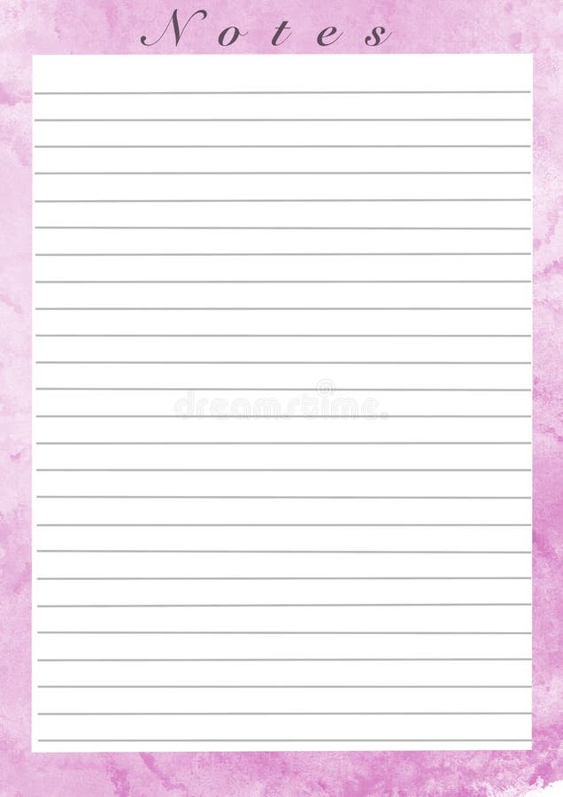 Printing Paper Note, Optimal A4 Size. Lined Paper for Notebook, Diary ...