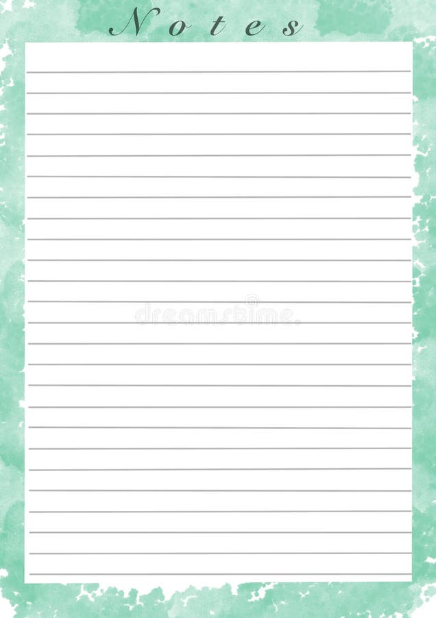Printing Paper Note, Optimal A4 Size. Lined Paper for Notebook, Diary ...