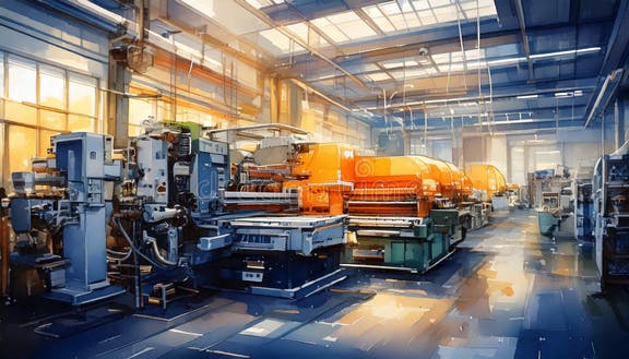 Generated Image?Printing Plant Image of Offset Printing Press Stock ...