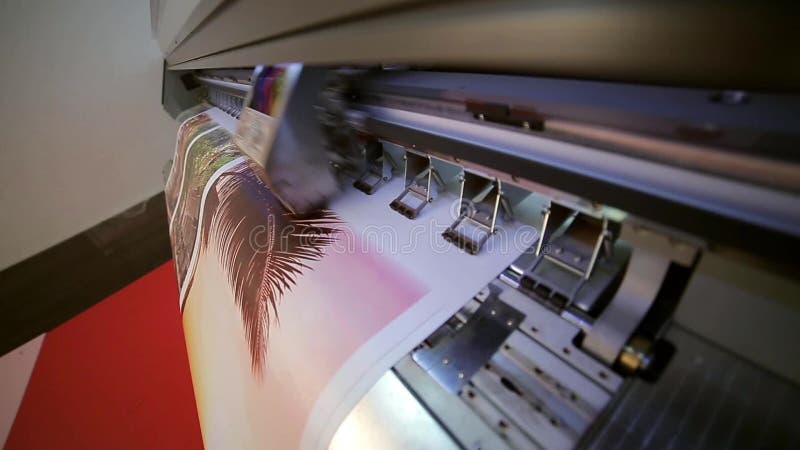 Printing on a plotter stock video. Video of ideas, computer - 77568987