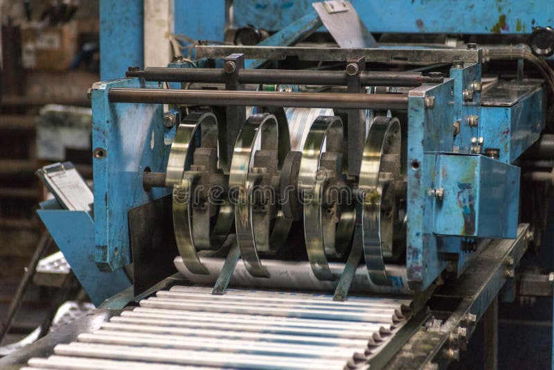 Printing Press with Blurred Paper in Work. Editorial Photo - Image of ...