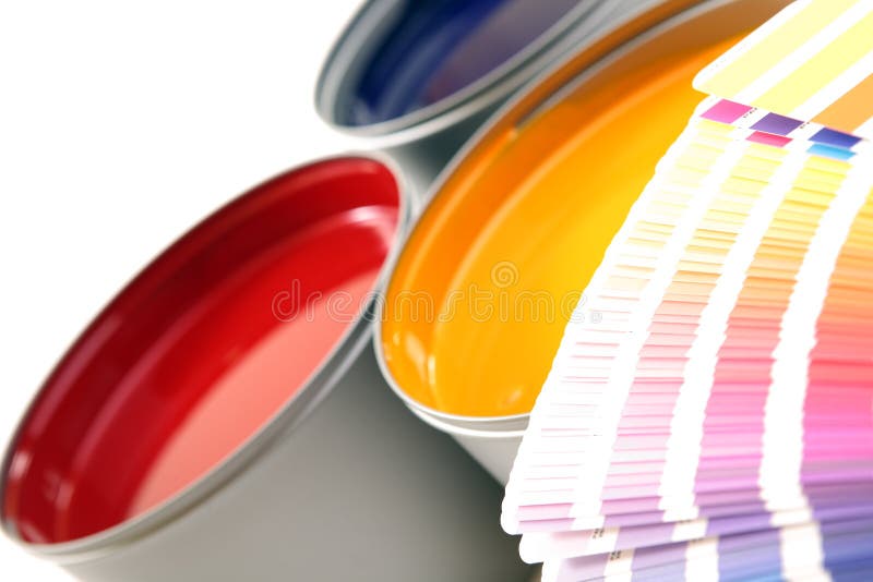 Printing Press Inks, Cyan, Magenta, Yellow Stock Image - Image of cmyk ...