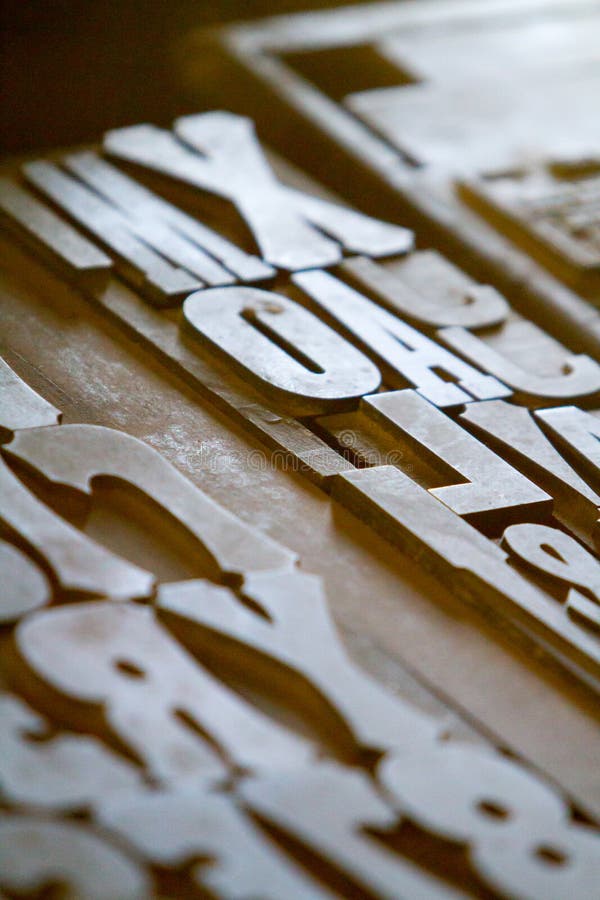 Printing press letters stock photo. Image of paper, color - 60414402