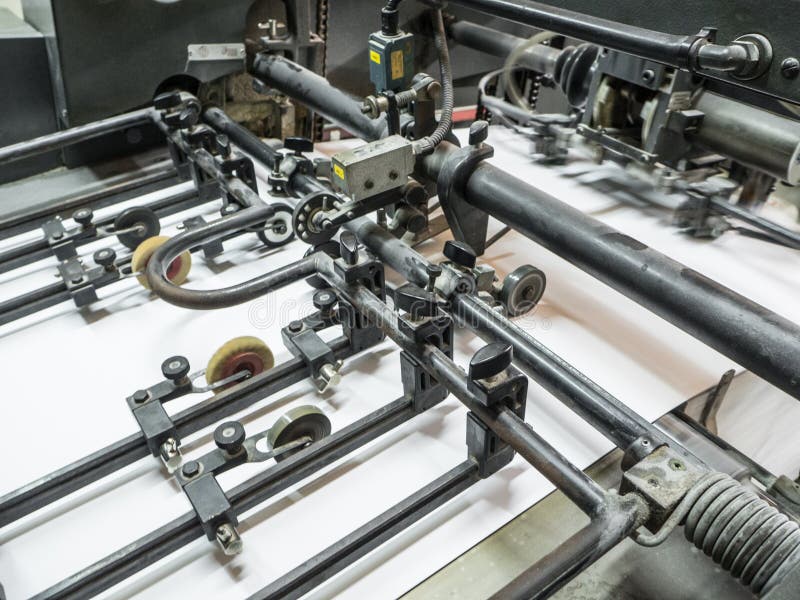 Printing press machine stock photo. Image of newspaper - 101953120