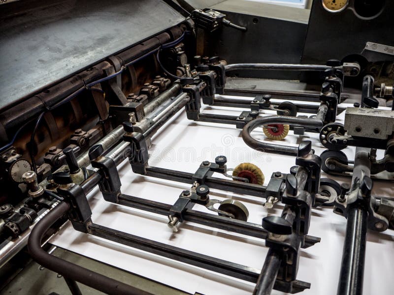 Printing press machine stock photo. Image of publishing - 101953502