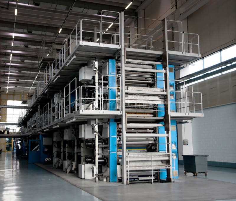 Printing Press - Newspaper Press Line Stock Image - Image of hour ...