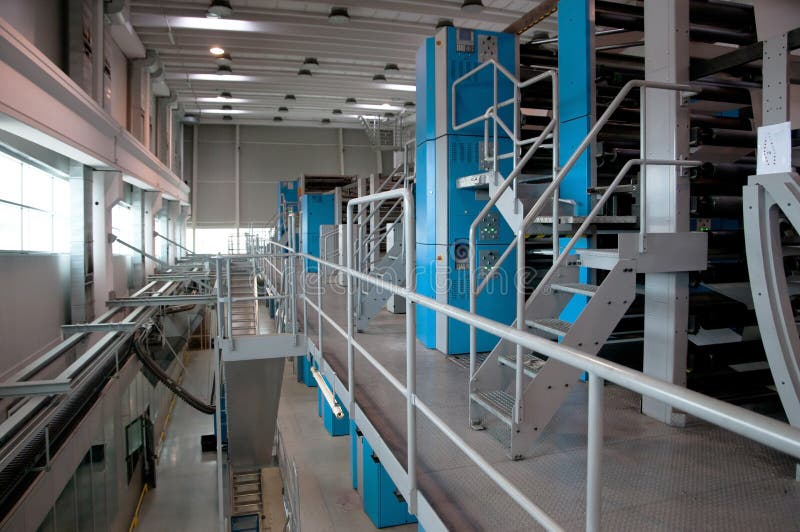 Printing Press - Newspaper Press Line Stock Image - Image of board ...