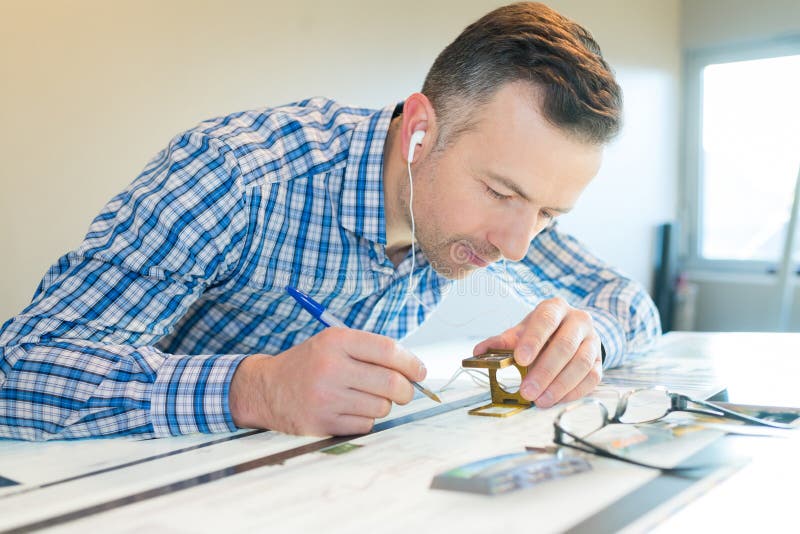 Press magnifying glass stock photo. Image of magnifier - 1439306