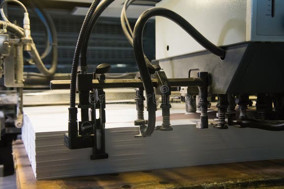 Printing Presses at Work in the Printing Stock Photo - Image of ...