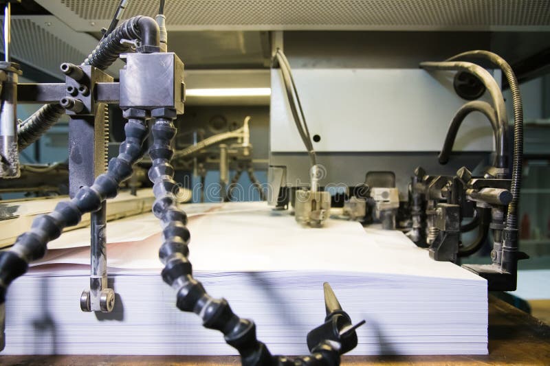 Printing Presses at Work in the Printing Stock Image - Image of offset ...
