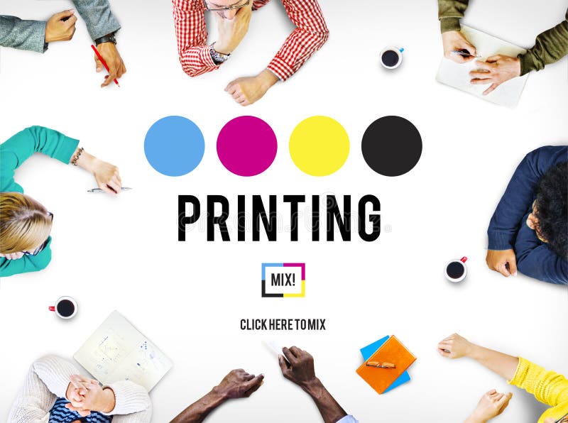 Printing Process Offset Ink Color Industry Media Concept Stock Image ...