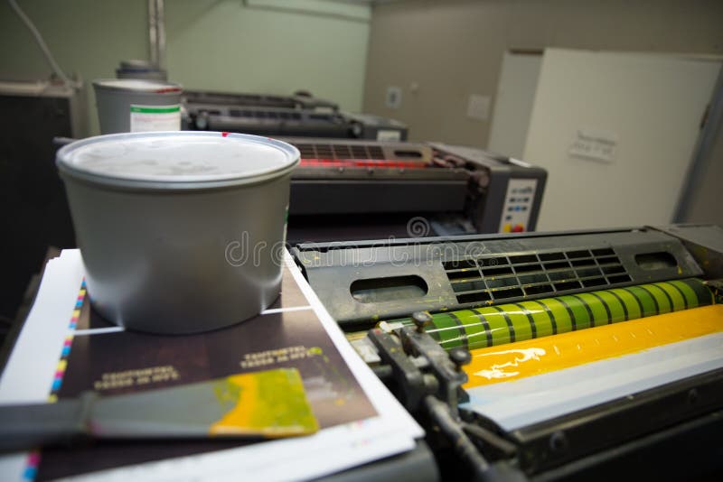 Printing Process Offset Ink. Color Industry Media Concept Stock Image ...