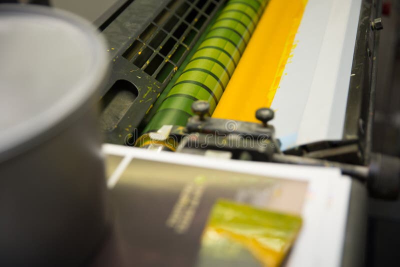 Printing Process Offset Ink. Color Industry Media Concept Stock Photo ...