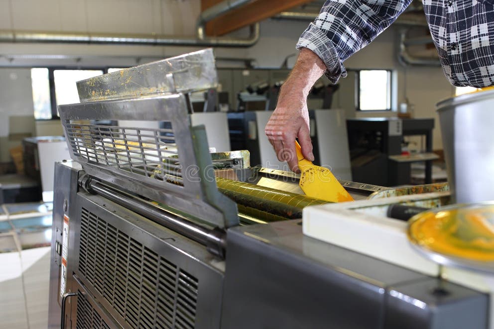 Printing. the Printing Process. the Printer Applies Ink Inks. Stock ...