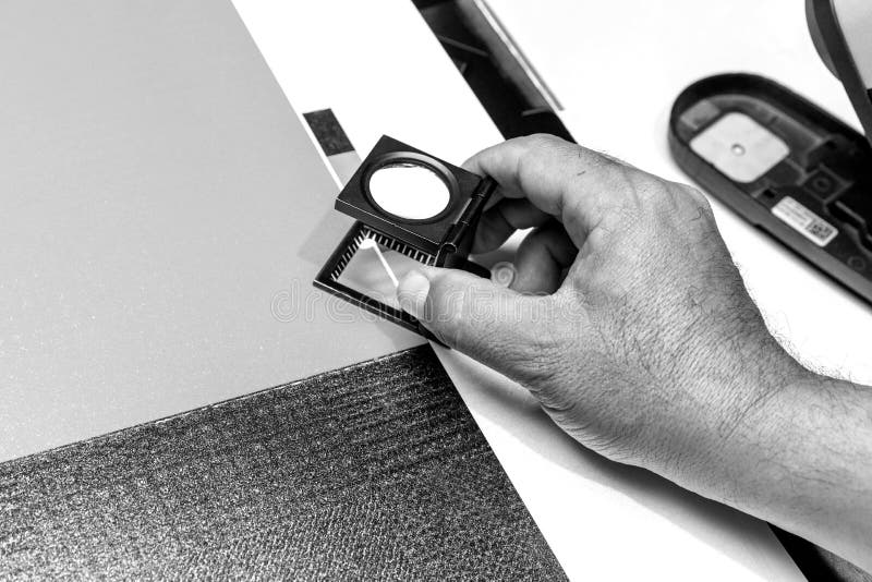 Printing Processes Industry. Black and White Stock Photo - Image of ...