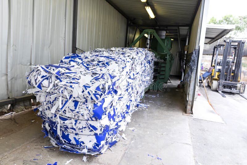 Trash Blocks at Waste Processing Factory Stock Photo - Image of outside ...