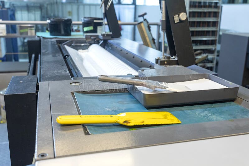Printing Processes Industry Stock Image - Image of interior, newspaper ...