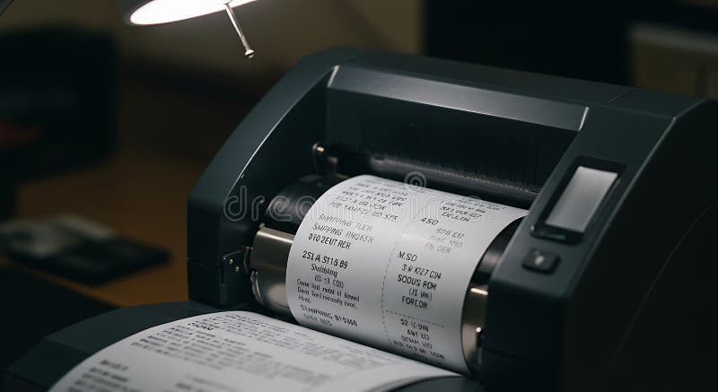 Printing Receipt from Thermal Printer at Store for Transaction Record ...