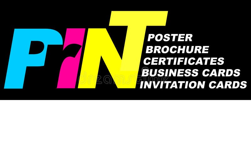 PRINTING SERVICES BLACK BACKGROUND Stock Illustration - Illustration of ...