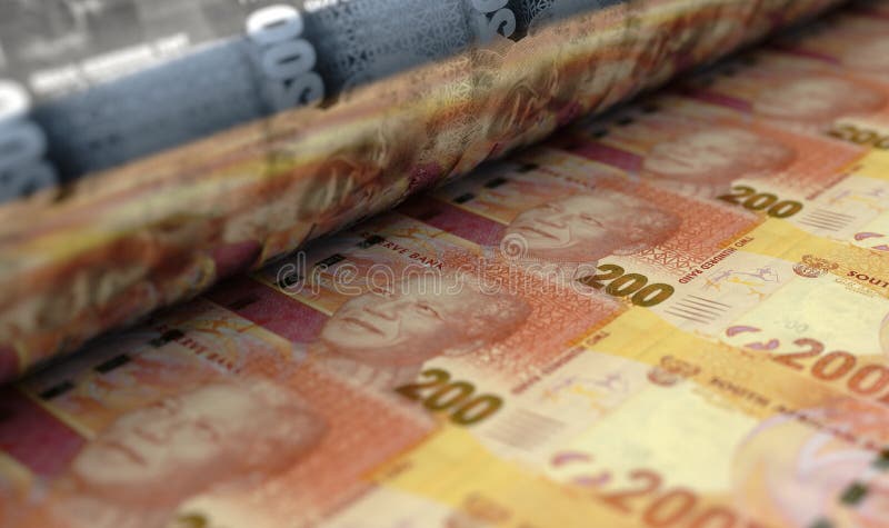 New South African Rand Notes Editorial Stock Photo - Image of monetary ...