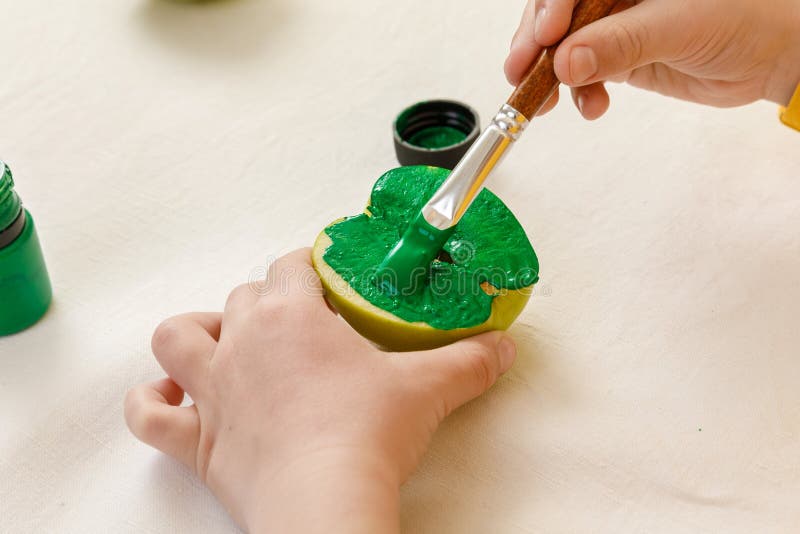 Printing of Stamps. Handmade with an Exclusive Print on Clothes. Step ...