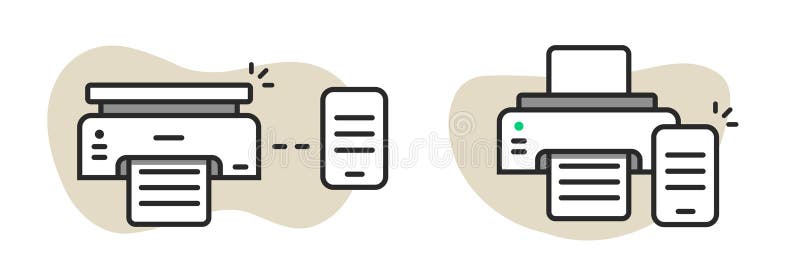 Printing Wirelessly from Cell Phone Mobile Device Technology Icon ...