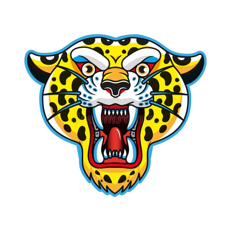 PrintLeopard Mascot Logo. Head of Leopard Isolated Stock Vector ...