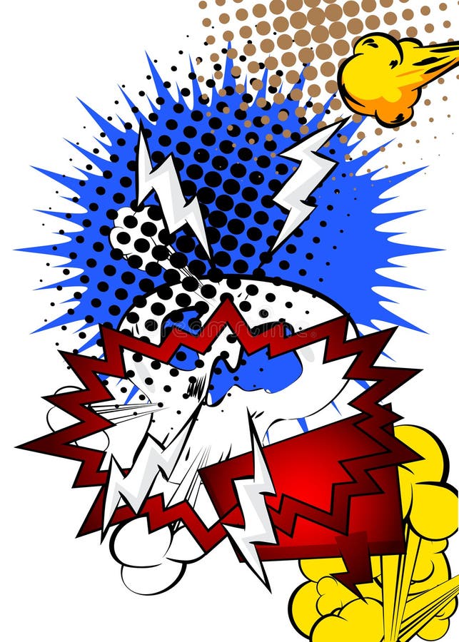 PrintModern Creative Pop Art Vibrant Super Comic Book Style Background ...