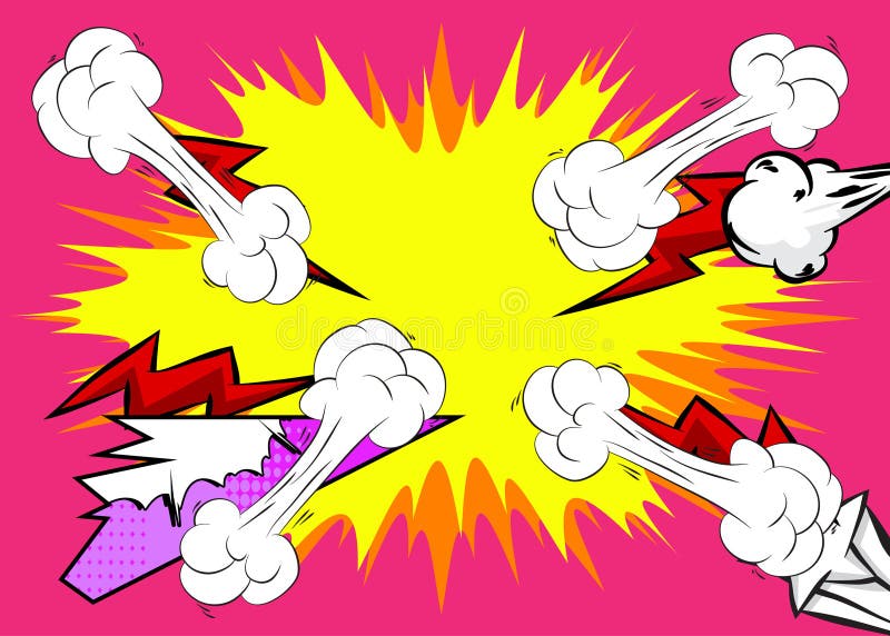 PrintModern Creative Pop Art Vibrant Super Comic Book Style Background ...