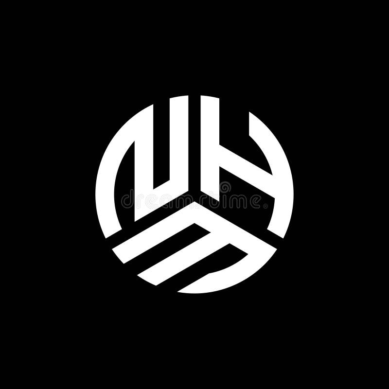 PrintNHM Letter Logo Design on Black Background. NHM Creative Initials ...