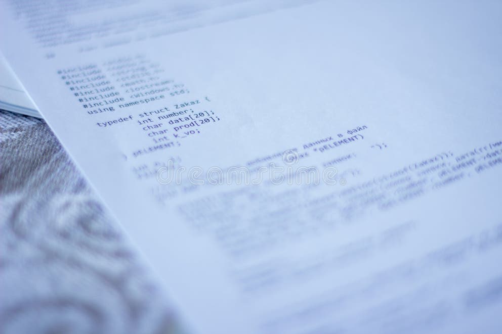 Printout of the Application Code Test in the C Programming Language ...