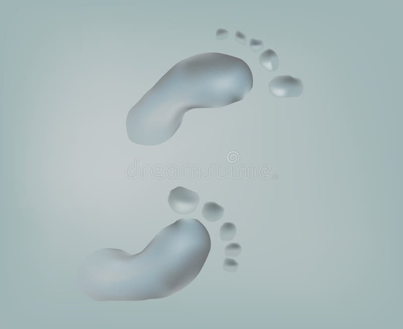 Prints of Feet on a Blue Background Stock Vector - Illustration of ...