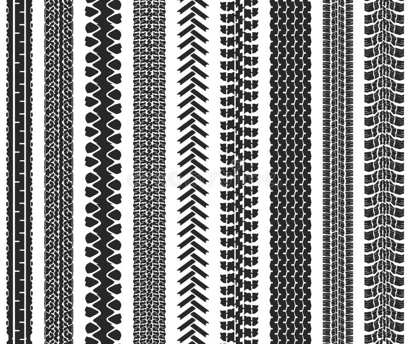 Set Of Detailed Tire Prints, Vector Illustration Stock Vector ...