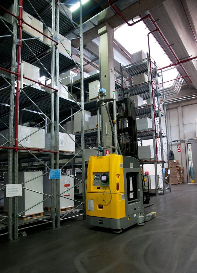 Printshop: Automated Warehouse (paper) Stock Image - Image of automated ...